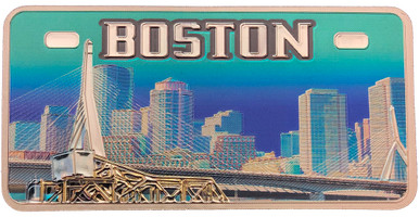Boston Foil Magnet License Plate