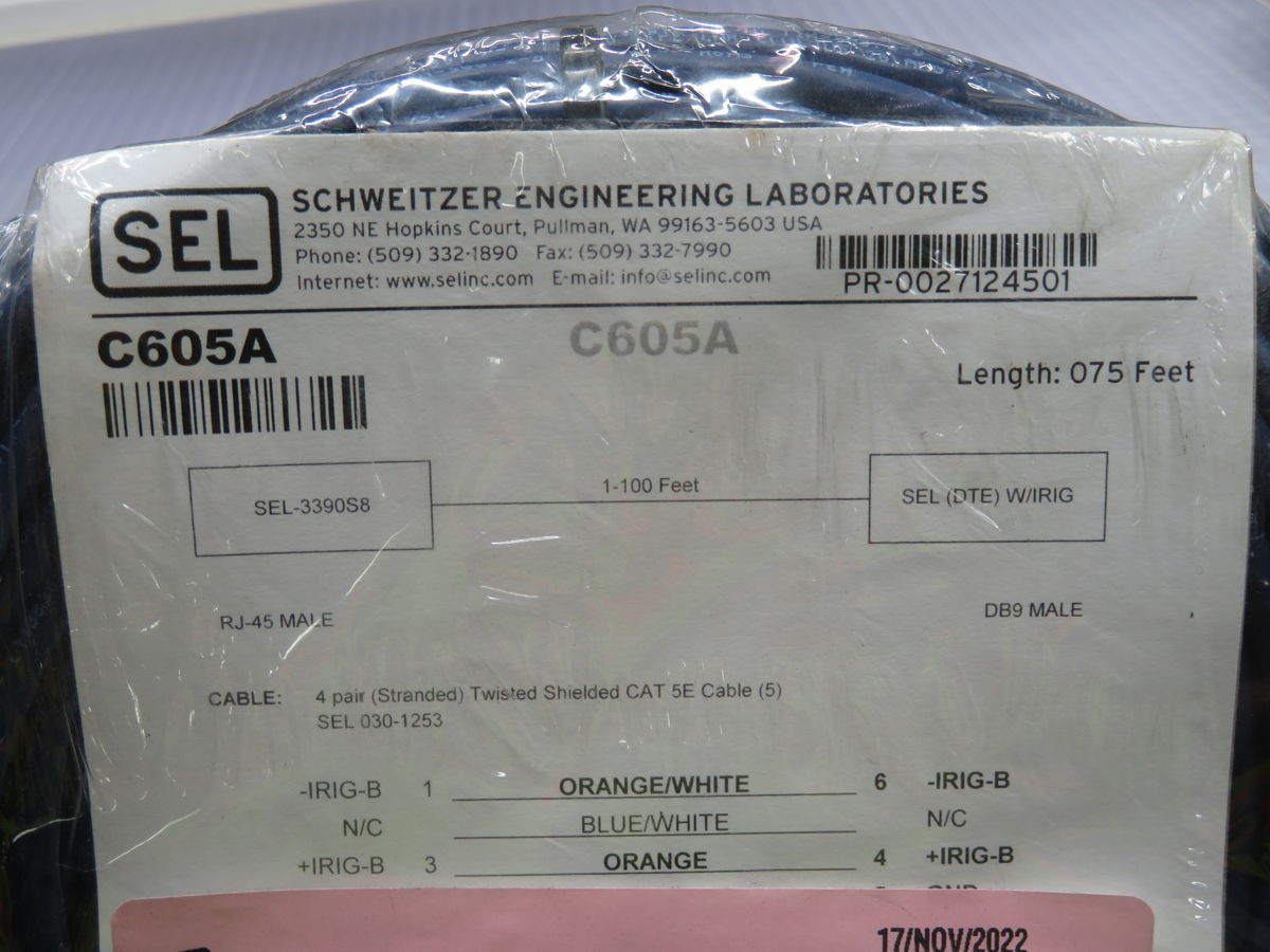 C605A-075 SCHWEITZER ENGINEERING CABLE