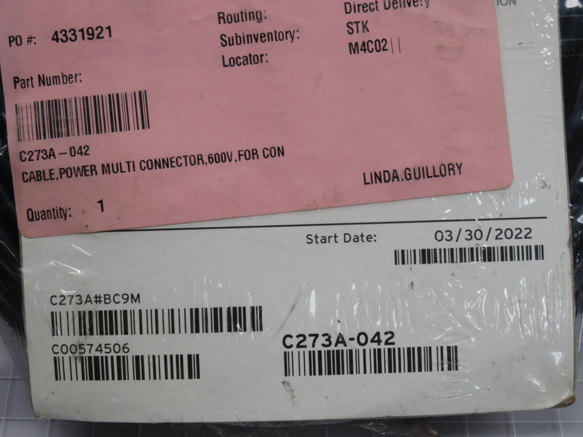 C273A SEL C273A COPPER COMMUNICATION DATA VOICE CABLE T211231