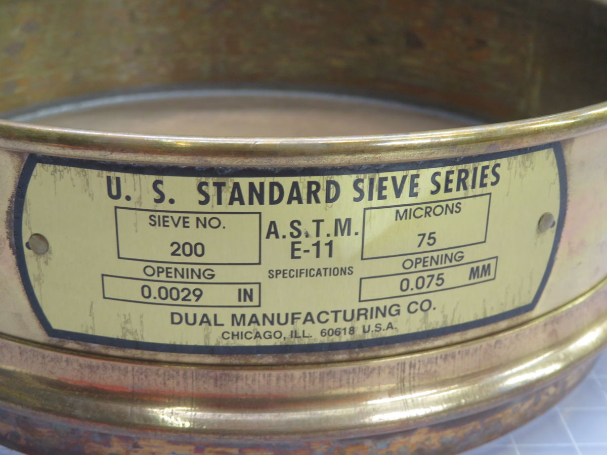 SIEVE NO. 200 U.S. STANDARD