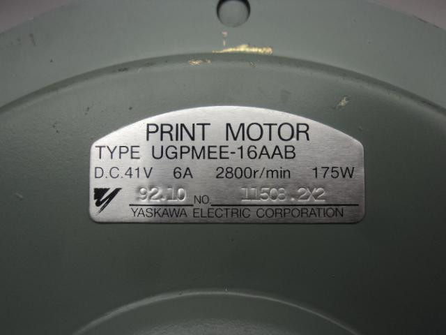 Used YASKAWA ELECTRIC UGPMEE-16AAB PRINT MOTOR T13435 surplus at a ...