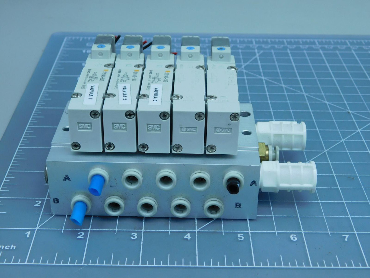 5 SMC SY5140-5LZ Solenoid Valves w/ Manifold - Shop Now