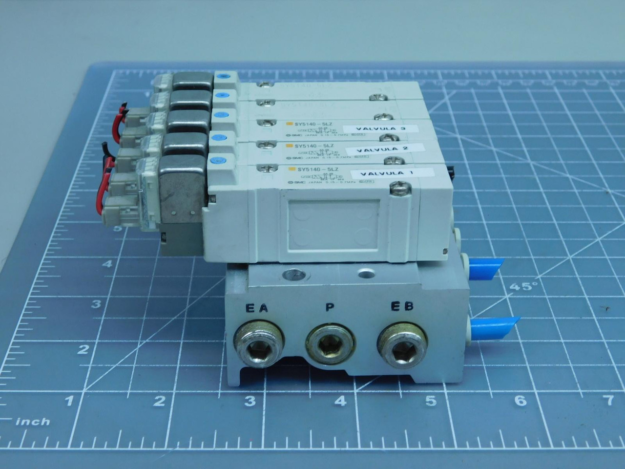 5 SMC SY5140-5LZ Solenoid Valves w/ Manifold - Shop Now