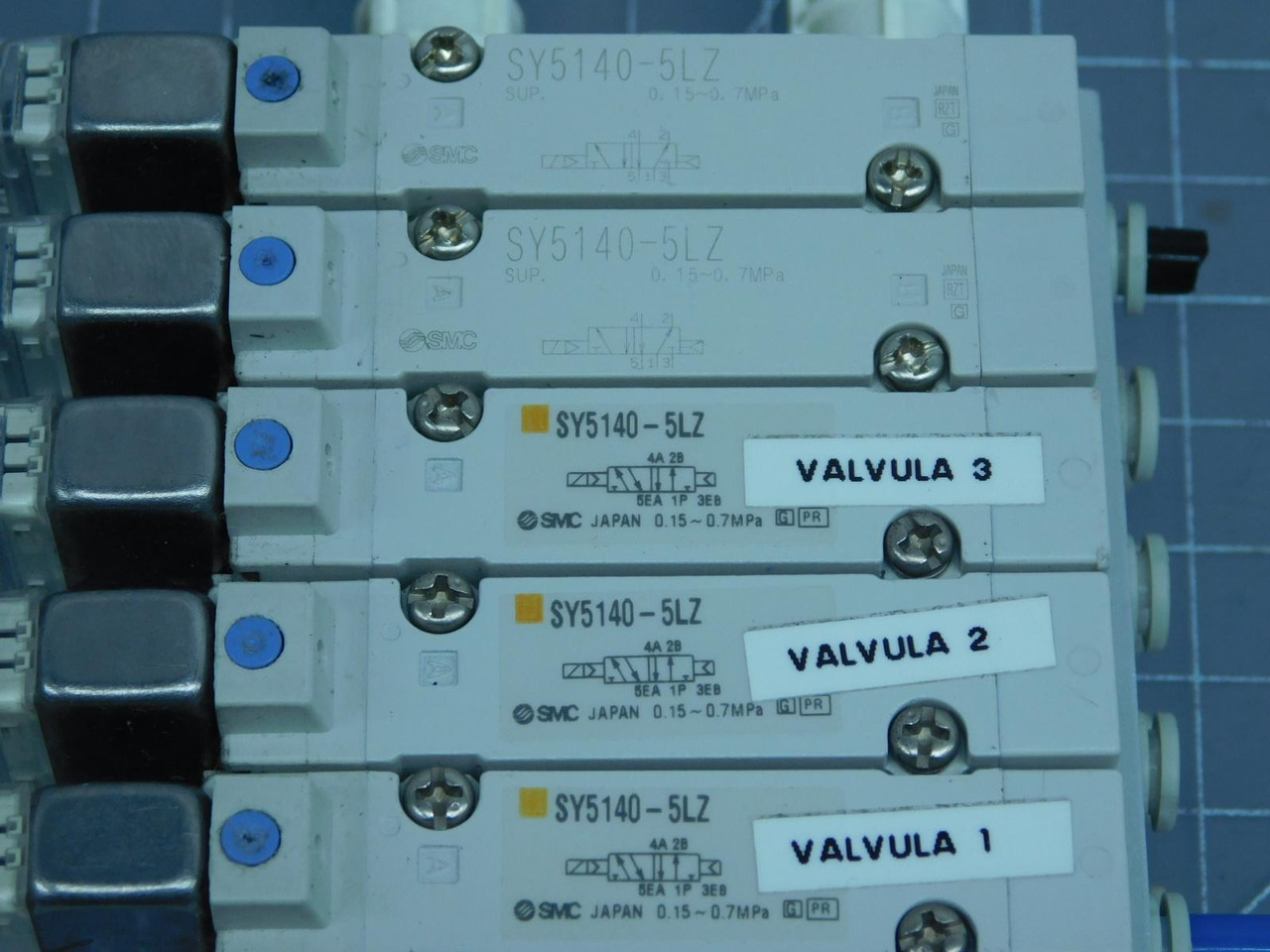 5 SMC SY5140-5LZ Solenoid Valves w/ Manifold - Shop Now