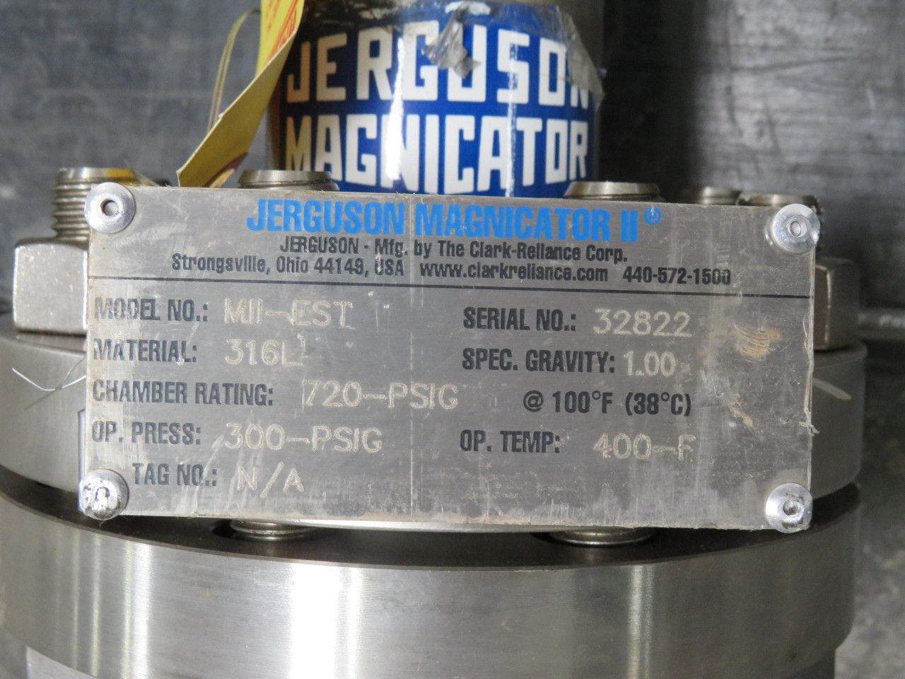 Jerguson MII-EST Magnicator II Magnetic Liquid Level Gage T158649 - OCO ...