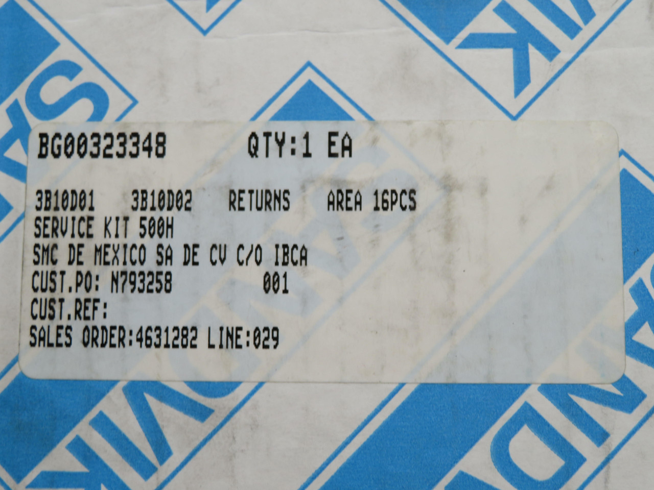 Sandvik BG00323348 3B10D01 Service Kit 500H - Get Deal