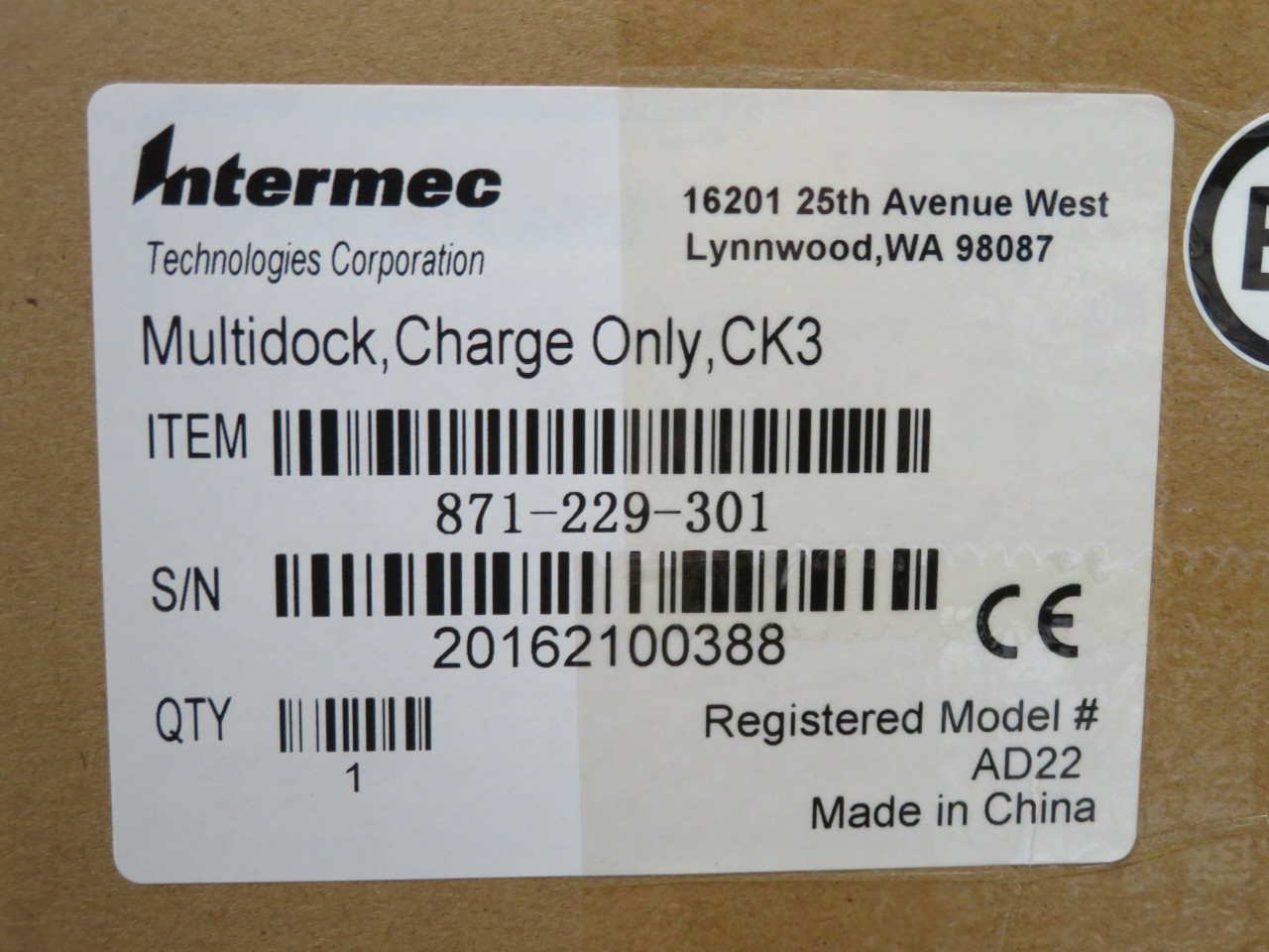 Intermec AD22 Multidock Charger CK3 12 VDC 6A 4 Slot
