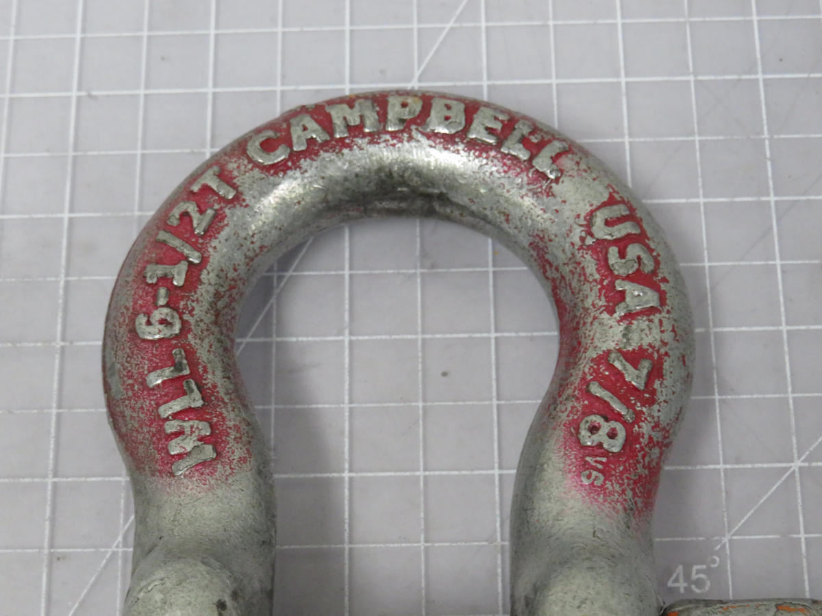 Campbell WLL6-1/2T Ton Shackle Clevis Rigging Cable Lifting