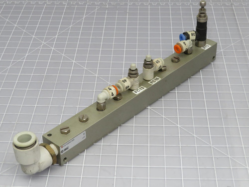 Lot of 2 SMC Pneumatic Manifold Block KM10-DUK01453