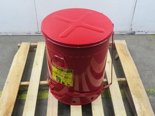OSHA Compliant Waste Can Justrite 21-Gallon Oily Waste Can With Foot ...