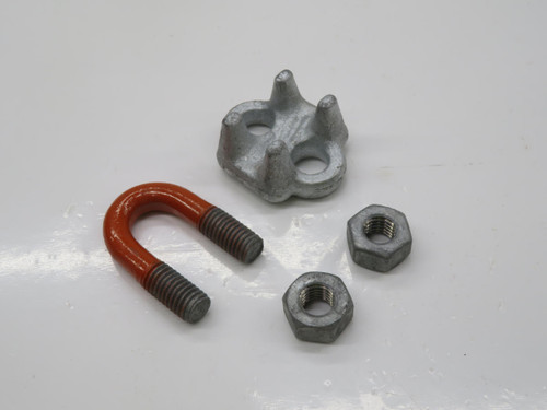 M250 BIG ORANGE WIRE ROPE CLIP U-BOLT Fast USA Shipper