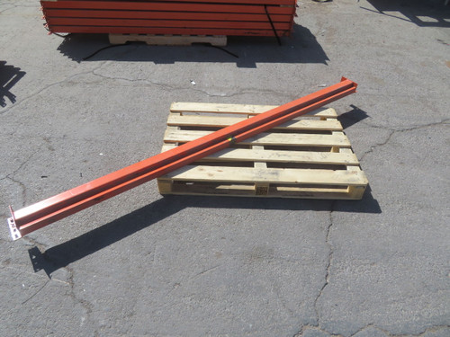 8 FT TEAR DROP ORANGE PALLET RACK BEAMS 4 IN