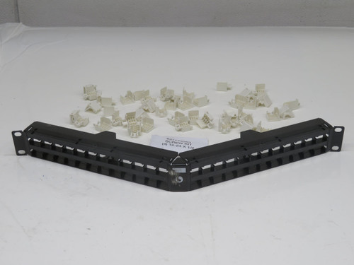 760109736 COMMSCOPE M4800A-1U-PS ANGLED MODULAR PANEL FACEPLATE