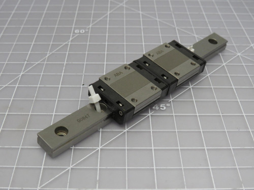 SRS12M Lot of 2 THK SRS12M Linear Guide Block W/ 5.69 Inch Rail T167421