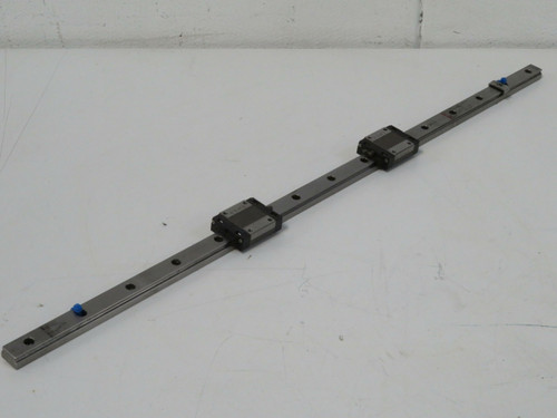 RSR15VM Lot of 2 THK RSR15VM Linear Bearing Block on a 23 In Rail TK077