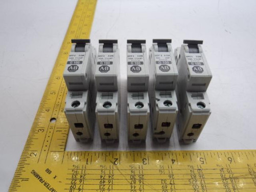 1492-CB1 Lot of 5 Allen-Bradley 1492-CB1 Circuit Breakers 10A 1.5HP ...