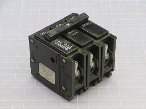 Used EATON BR330 C330 CIRCUIT BREAKER 3 POLE 30 AMP T246233 surplus at ...