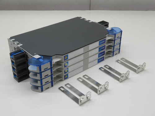 FACT-4EPATL4 COMMSCOPE FACT® Fiber Optic Patch Chassis, gray, 4E high ...