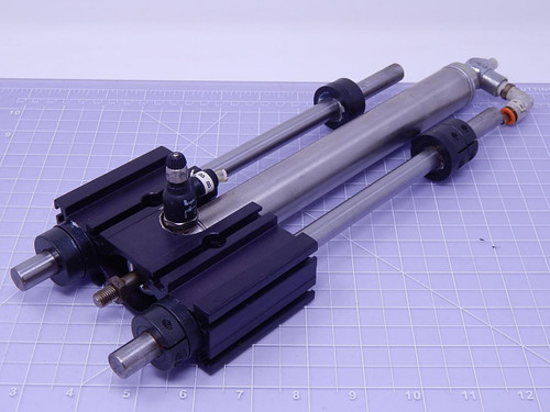 Used PARKER XLT08-07B4-B PNEUMATIC GUIDED CYLINDER SLIDE T110958 ...