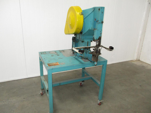 Industrial Punch Press On Metal Work Table - OCO Industrial