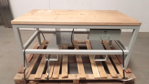 Used INDUSTRIAL WORK TABLE HEAVY DUTY BUTCHER BLOCK 60X30X28 350 LBS ...