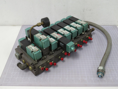 ASCO Numatics 225-285B 081SA400M Solenoid Valve on Flexiblok