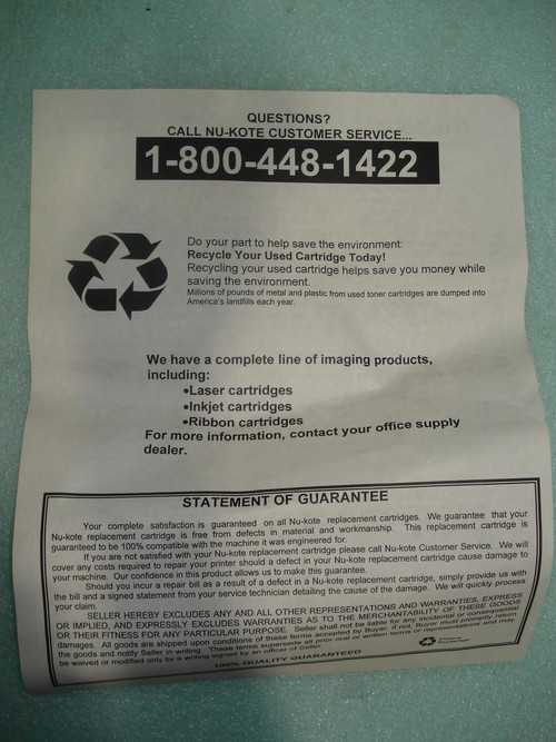 NuKote LBP-NX NX 600 Laserjet NX Cartridge - Order Now