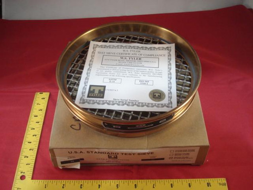 New WS TYLER 3/8 IN STANDARD TEST SIEVE ASTM T8183 surplus at a great price
