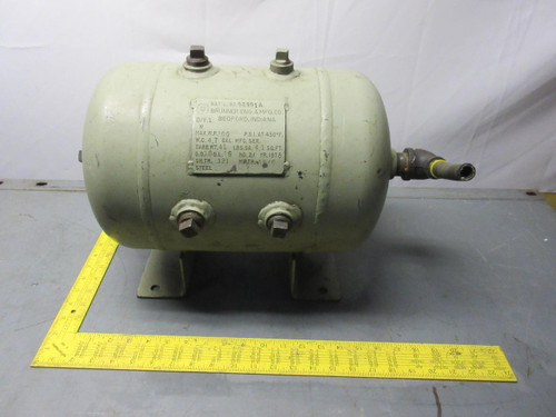 Used BRUNNER ENG BD.96991A 4.7 GALLON HORIZONTAL COMPRESSED AIR TANK ...