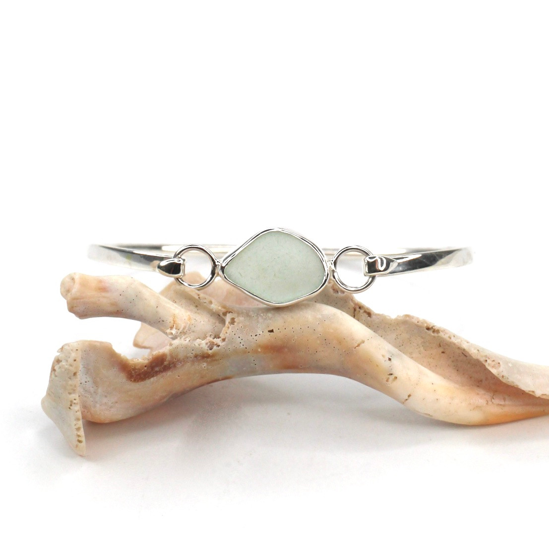 Bezel Set Hinge Bangle Bracelet