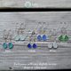 Sea Glass Bezel Wrap Starfish Shimmer Earrings