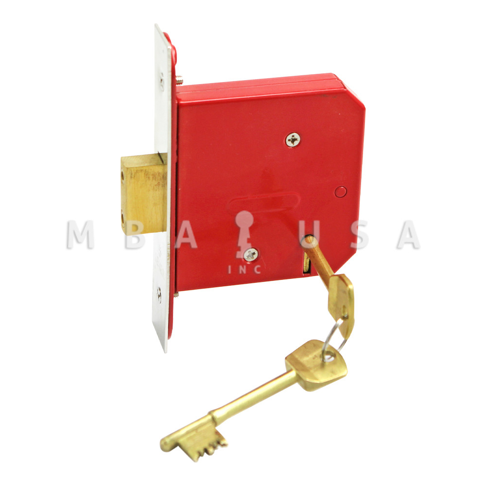 3-Inch, 5-Lever Mortise Dead Bolt Lock w/ Keys, Faceplate ...