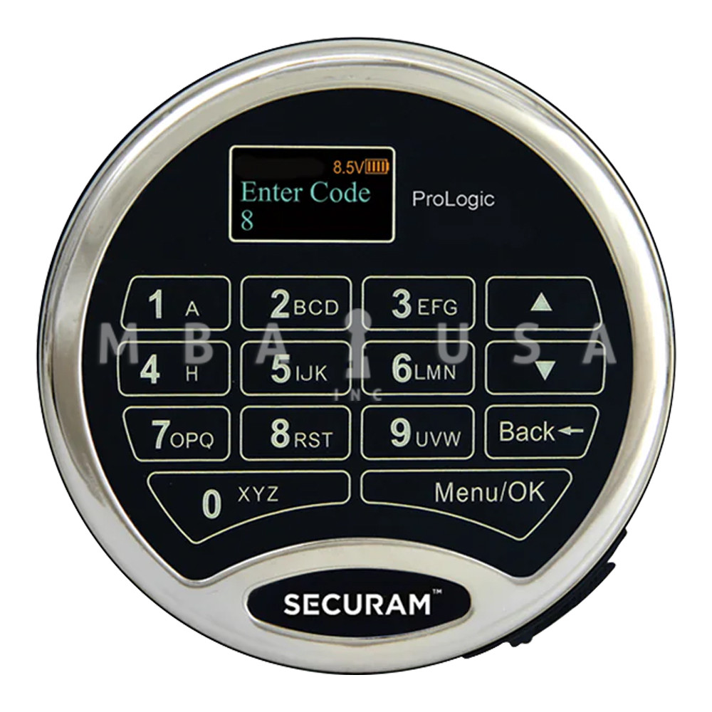 SECURAM ProLogic L66 Keypad, Battery Drawer, Satin Chrome - MBA USA, Inc.