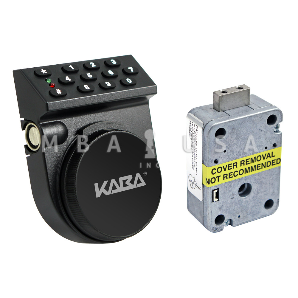 Kaba-Mas CDX-10 Lock Package w/ Strike #3, Black Finish, Pedestrian ...