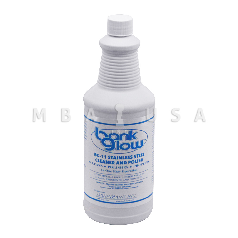 Bank Glow Stainless Steel Metal Cleaner & Polish (1 Quart) - MBA USA, Inc.