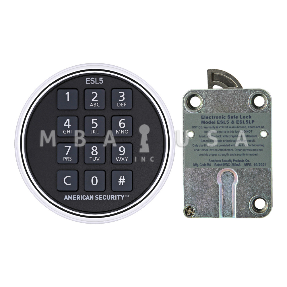 AMSEC ESL5 Swingbolt Lock w/ Chrome Keypad - MBA USA, Inc.