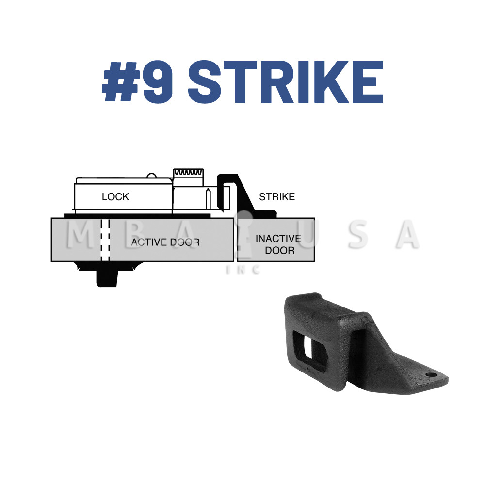 Kaba-Mas CDX-10 Lock Package w/ #9 Strike, Black Finish, Pedestrian ...
