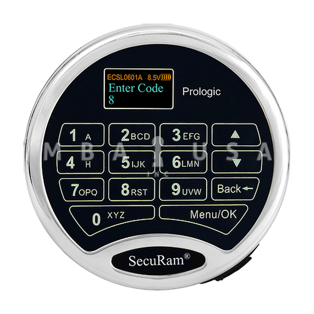 SAFELOGIC KEYPAD W/ BATTERY DRAWER, SATIN CHROME - MBA USA, Inc.