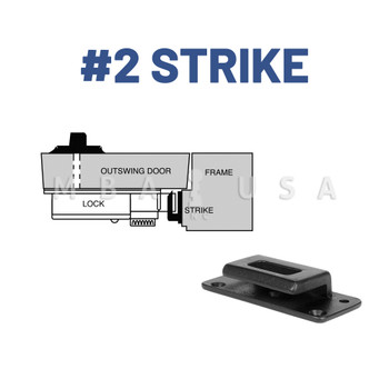Kaba-Mas CDX-10 Lock Package w/ #2 Strike, Black Finish, Pedestrian ...