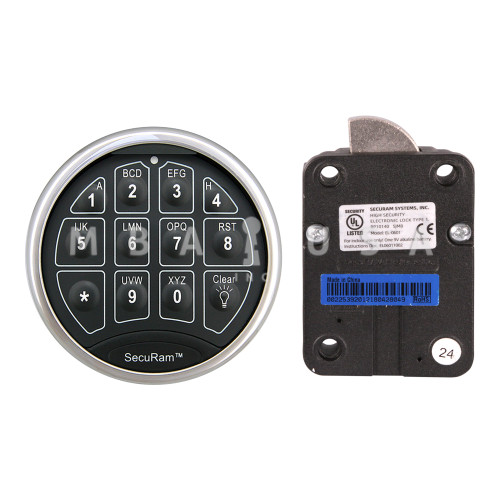SECURAM SafeLogic Basic 2-User Swingbolt Lock w/ Top-Lit Keypad, Chrome ...