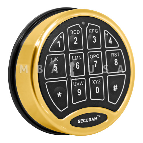SafeLogic Keypad w/ Battery Drawer, Brass - MBA USA, Inc.