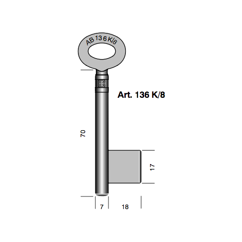 BORKEY KEY BLANK ART 136K8 7MM - MBA USA, Inc.