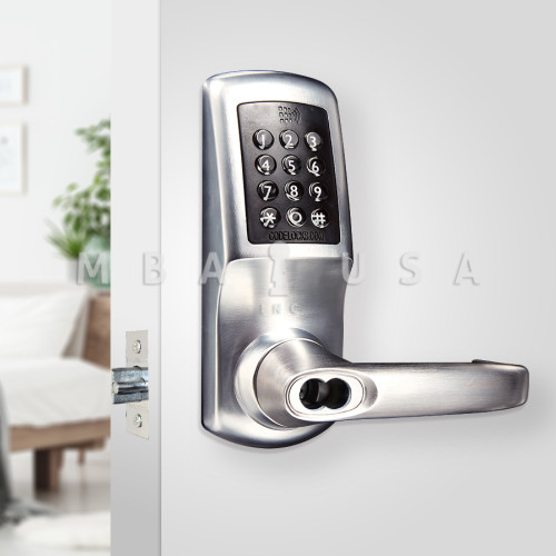 Codelocks CL5500 Series Heavy Duty Electronic Smart Lock, SFIC Prep, Brushed Steel Finish (Fits ...