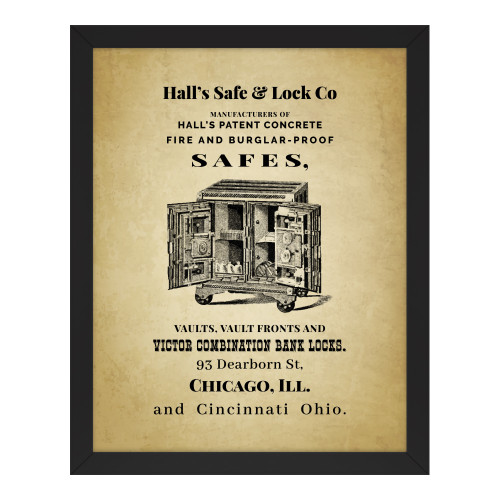 Hall's Safe & Lock Co. "Fire and Burglar-Proof Safes" Vintage ...