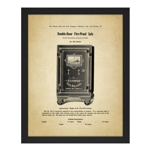 Schwab Safe & Lock "Double-Door Fire-Proof Safe" Vintage Advertisement ...