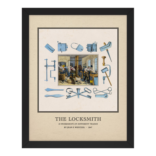 The Locksmith, Trade Industry Artwork, Framed Print - MBA USA, Inc.