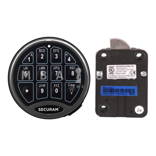 SECURAM SafeLogic Basic 2-User Swingbolt Lock Package w/ Backlit Keypad ...