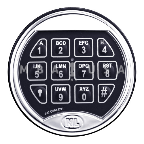 NL Premier Chrome Keypad, Lighted, Non-Rotating - MBA USA, Inc.