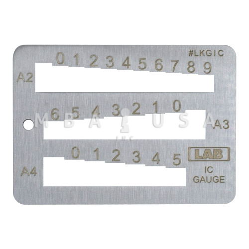 LAB Interchangeable Core Key Gauge, BEST A2 / A3 / A4 - MBA USA, Inc.