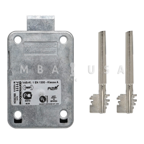 MAUER 71111 President A 8 Lever Lock w/ Pair of Detachable Bits (Stems ...